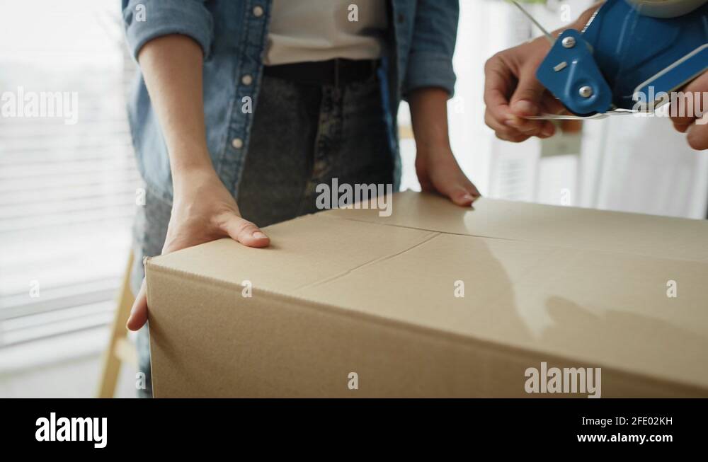 Couple Packing Cardboard Boxes Stock Videos And Footage Hd And 4k Video