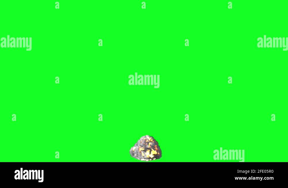 animated nuclear explosion, green screen for video background Stock ...