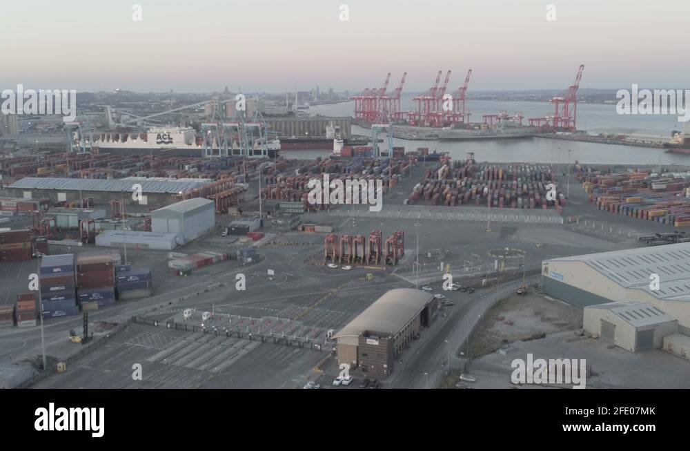 View across container terminal Stock Videos & Footage - HD and 4K Video ...