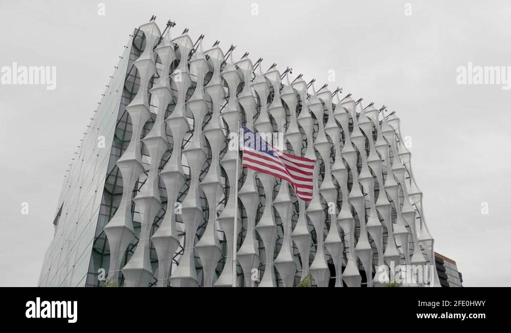 Us embassy with american flag Stock Videos & Footage - HD and 4K Video ...
