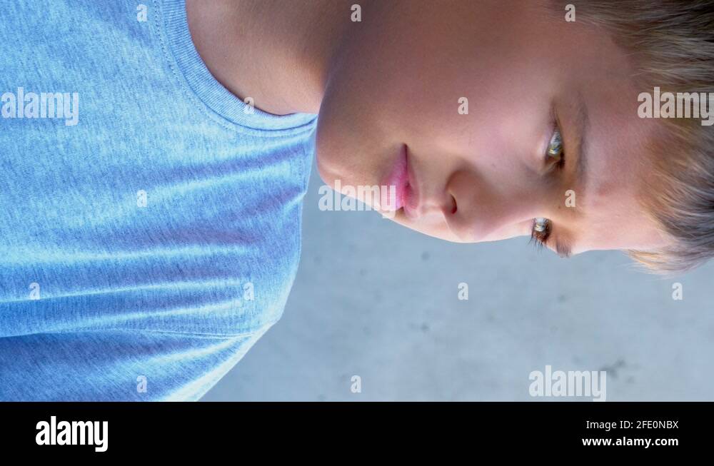 Side view young boy standing Stock Videos & Footage - HD and 4K Video ...