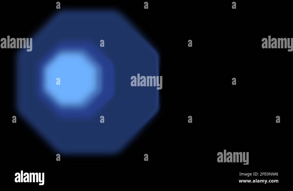 Hexagon shaped lens flare with film grain Stock Video Footage - Alamy