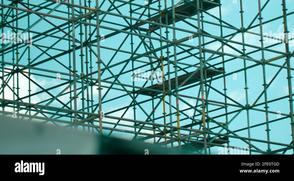 Construction building scaffolding scaffolder Stock Videos & Footage ...