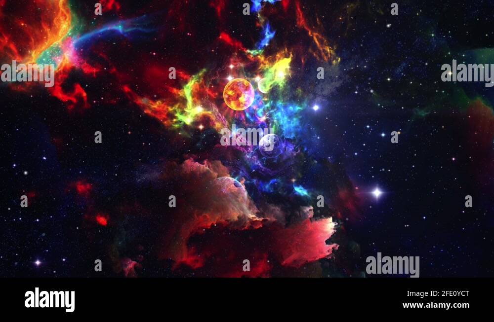 nebulae, animated nebulae and stars in space Stock Video Footage - Alamy