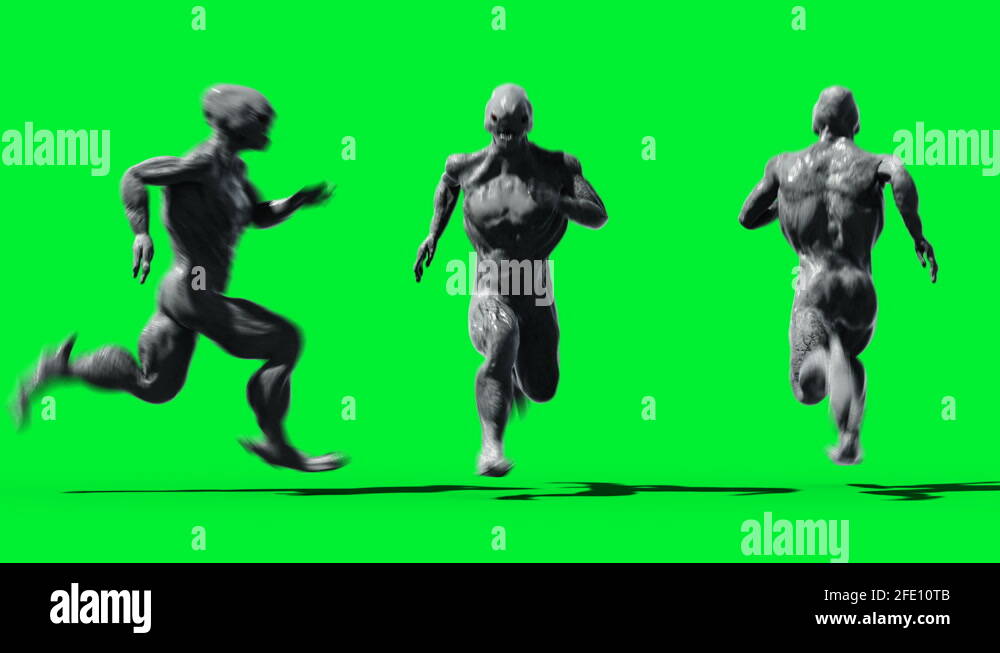 Scary monster animation. Phisical, motion, blur. Realistic 4k animation ...