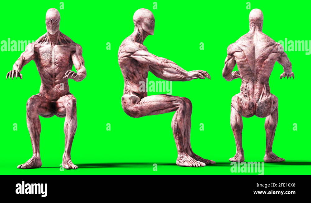 Scary monster animation. Phisical, motion, blur. Realistic 4k animation ...