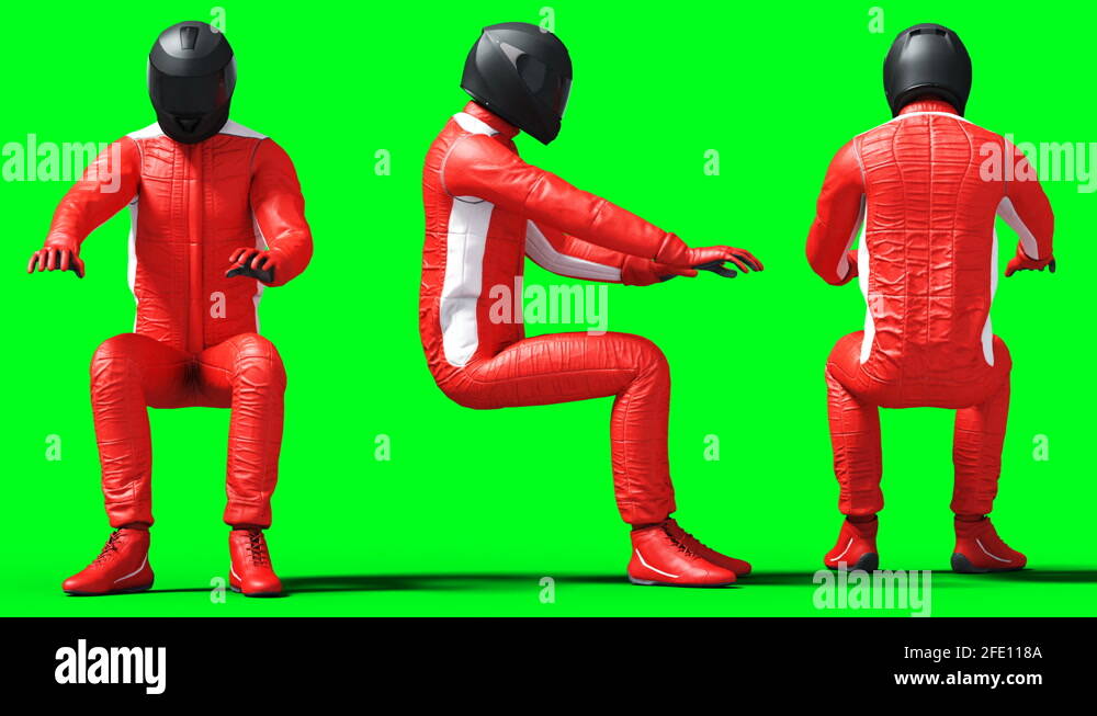 Racer car animation. Phisical motion blur. Realistic green screen 4k ...