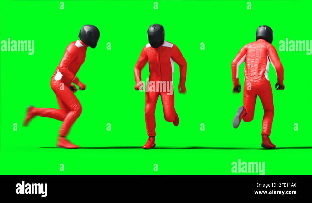 Racer car animation. Phisical motion blur. Realistic green screen 4k ...