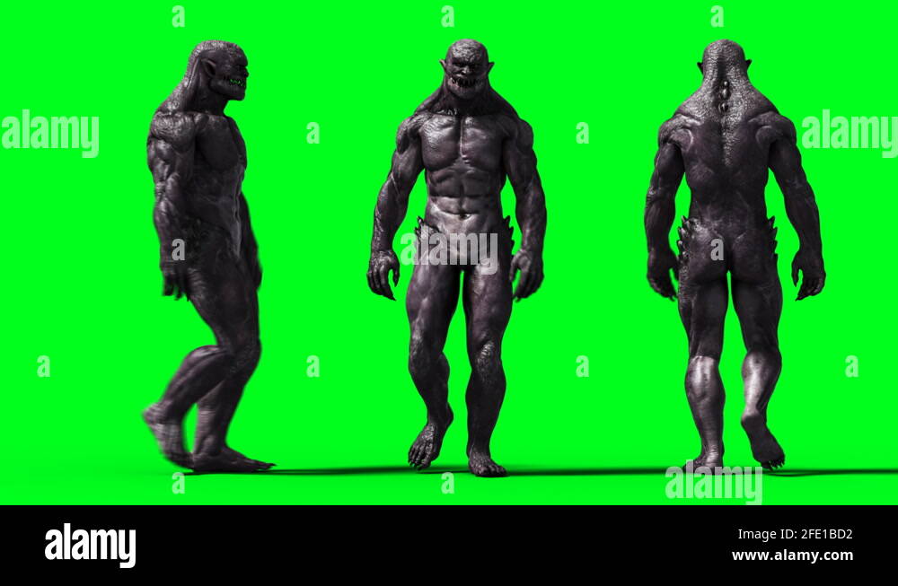 Scary monster animation. Phisical, motion, blur. Realistic 4k animation ...