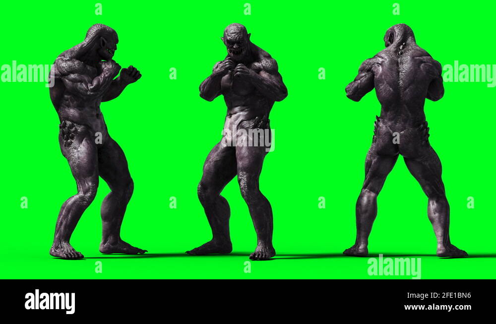 Scary monster animation. Phisical, motion, blur. Realistic 4k animation ...