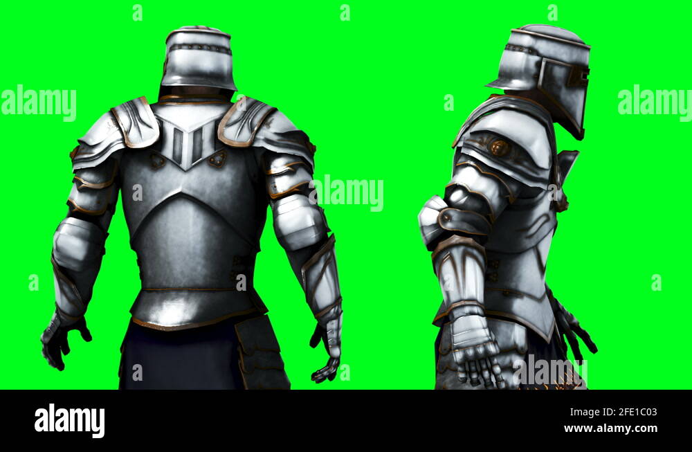 Knight animation. Phisical motion blur. Realistic green screen 4k ...