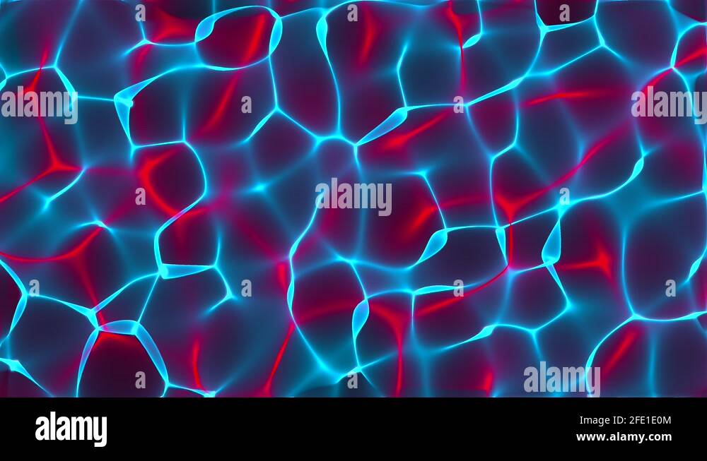 Plasma shot of waving water surface in red and blue color,computer ...