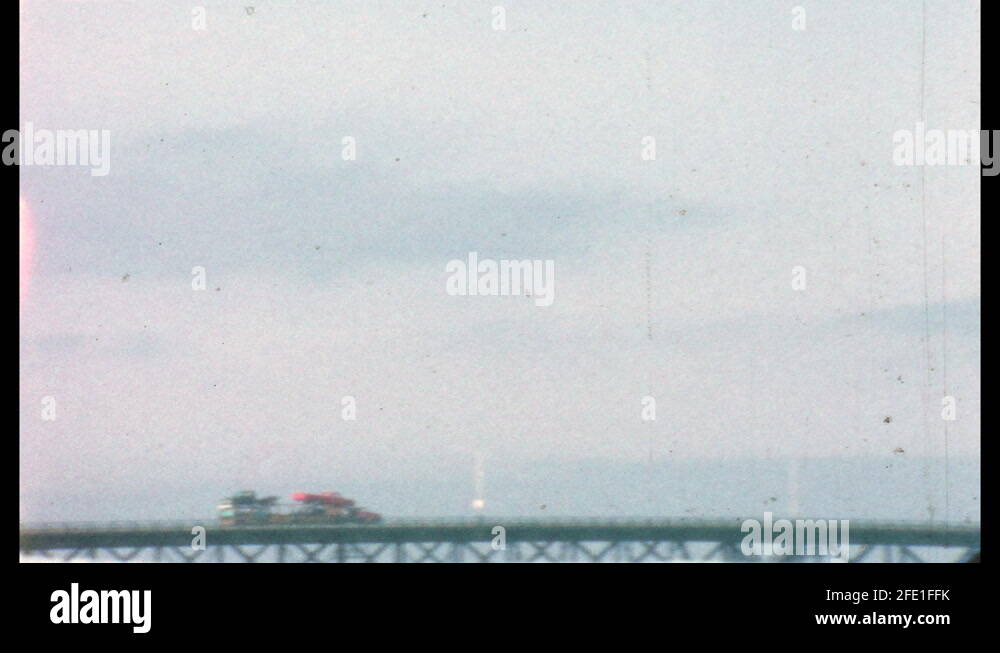 1960s: Cars drive over the full span of the Mackinac Bridge North to ...