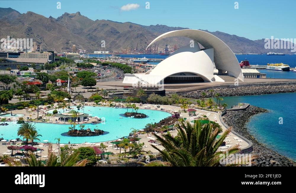 The Auditorio De Tenerife At The Port Of Santa Cruz De Tenerife, Canary ...