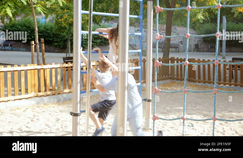 Friends playing together playground Stock Videos & Footage - HD and 4K ...
