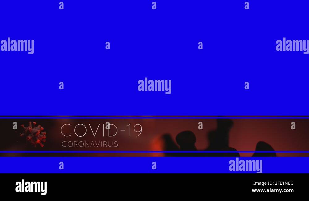 COVID-19 CORONAVIRUS Animated Lower Third Title Overlay With Lines On A ...
