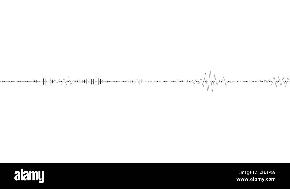 A simple black and white audio visualization effect. A unique looping ...