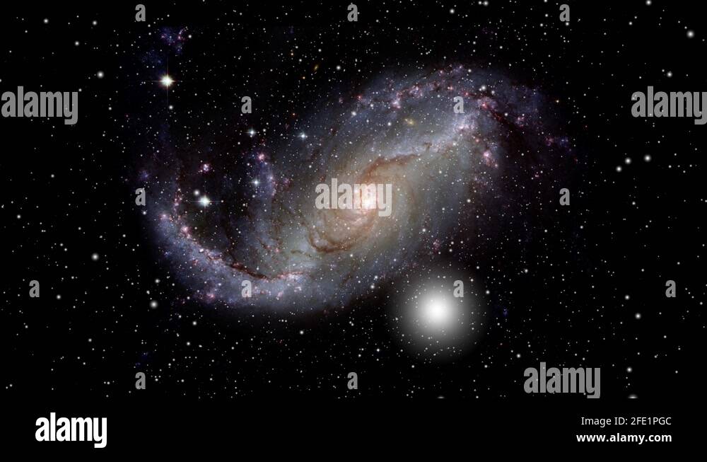 Floating through space and nebula while the galaxy, stars and the milky ...