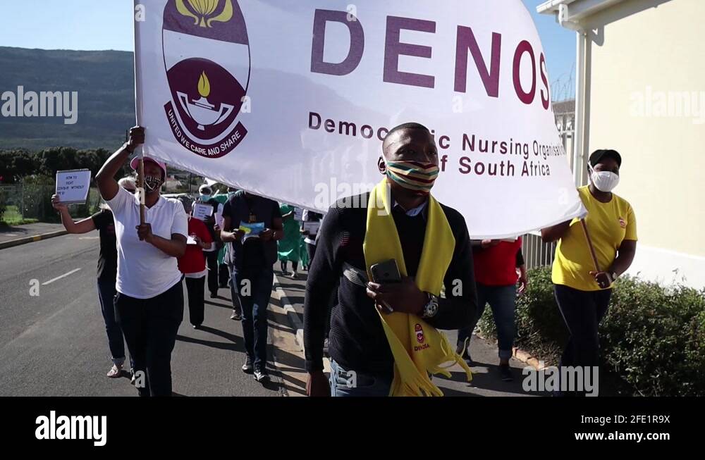 False Bay Hospital staff protest lack of PPE and staff shortages Stock ...