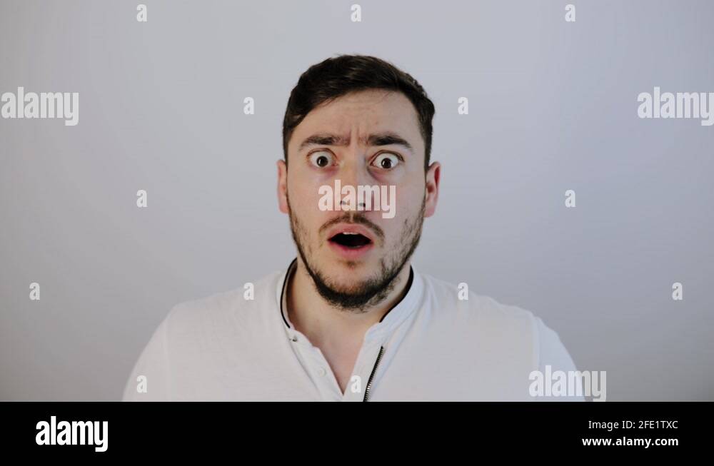 Surprised shocked man face hand Stock Videos & Footage - HD and 4K ...