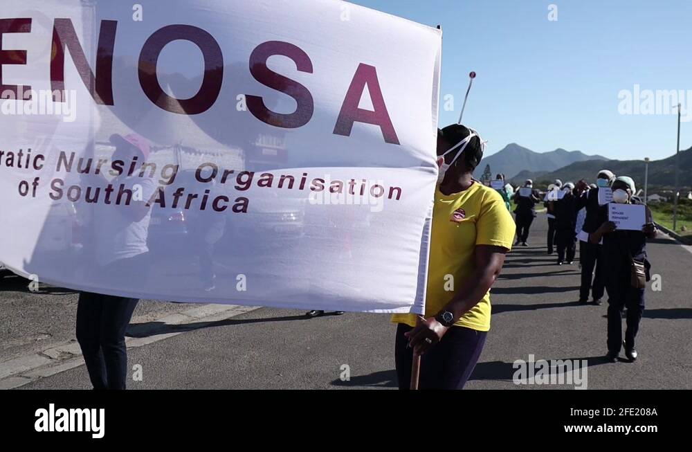 False Bay Hospital staff protest lack of PPE and staff shortages Stock ...