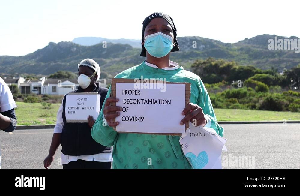 False Bay Hospital staff protest lack of PPE and staff shortages Stock ...