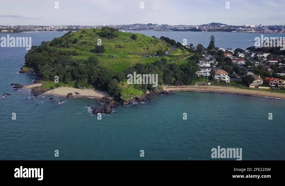 Auckland eastern beach sea sky first drone shot Stock Video Footage - Alamy