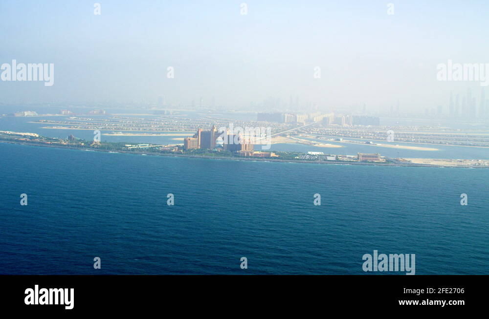 Dubai The Palm Island Atlantis Hotel aerial view photography. Dubai ...