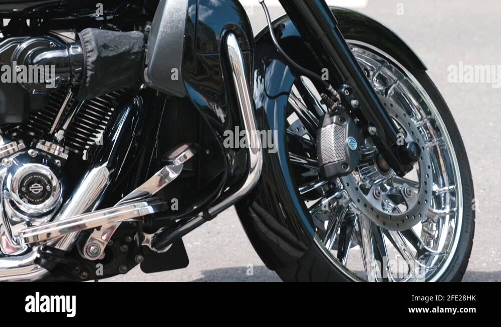 The V-shaped motor is placed in the frame of the vehicle Stock Video ...