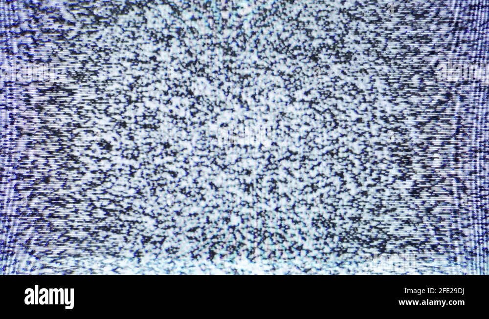 Real time TV Static Screen. Old fashioned No Signal Stock Video Footage - Alamy
