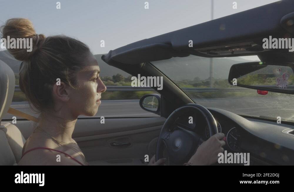 Woman driving convertible highway Stock Videos & Footage - HD and 4K ...