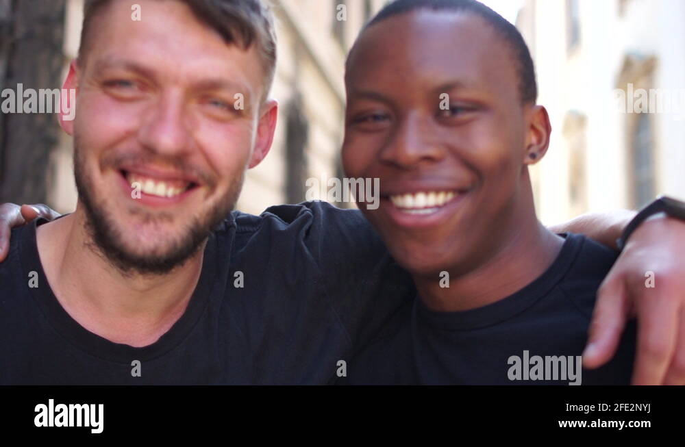 Black man and white man hugging Stock Videos & Footage - HD and 4K ...