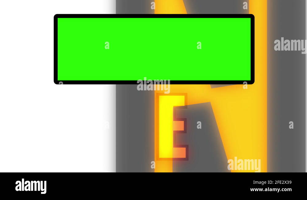 Open text graphic with greenscreen panel for company logo 4K Stock ...