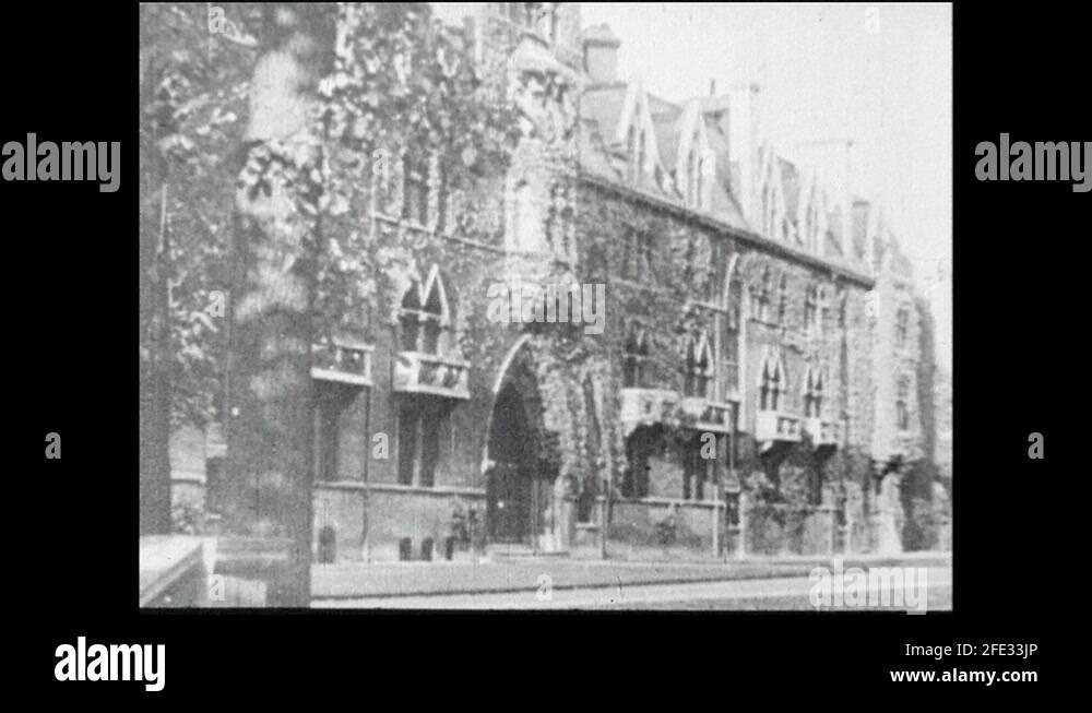 1940s: brick building, wreckage & billowing smoke, ruined building ...