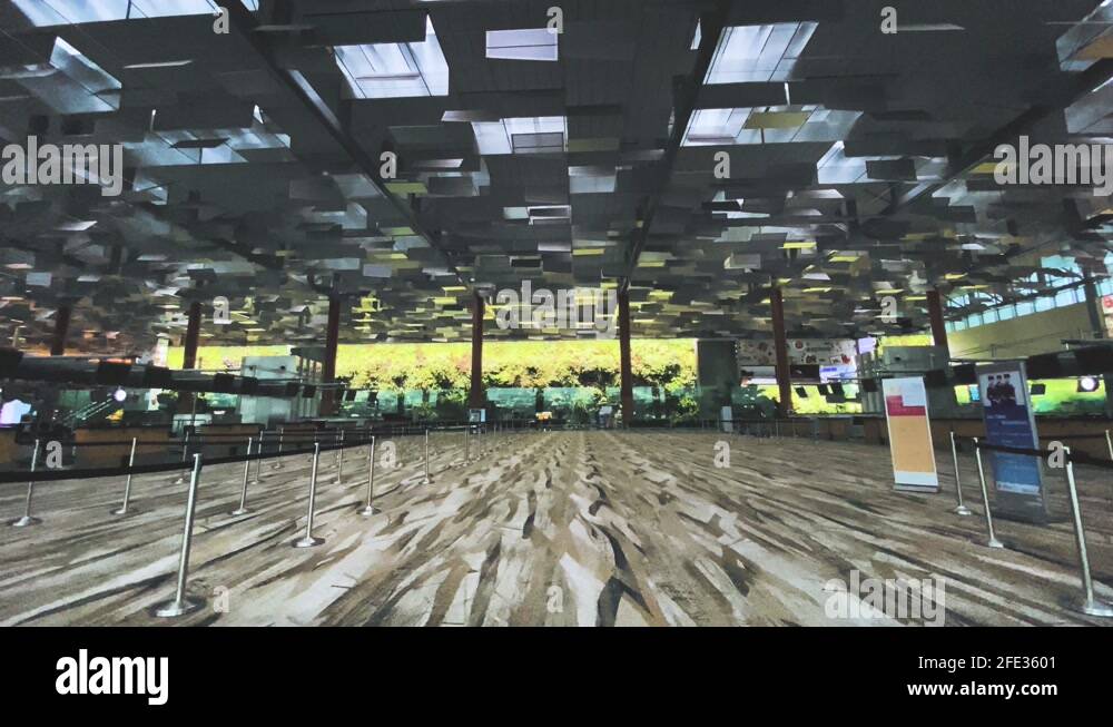 Contemporary Interior Ceiling At The Terminal-3 Of The Changi Airport ...