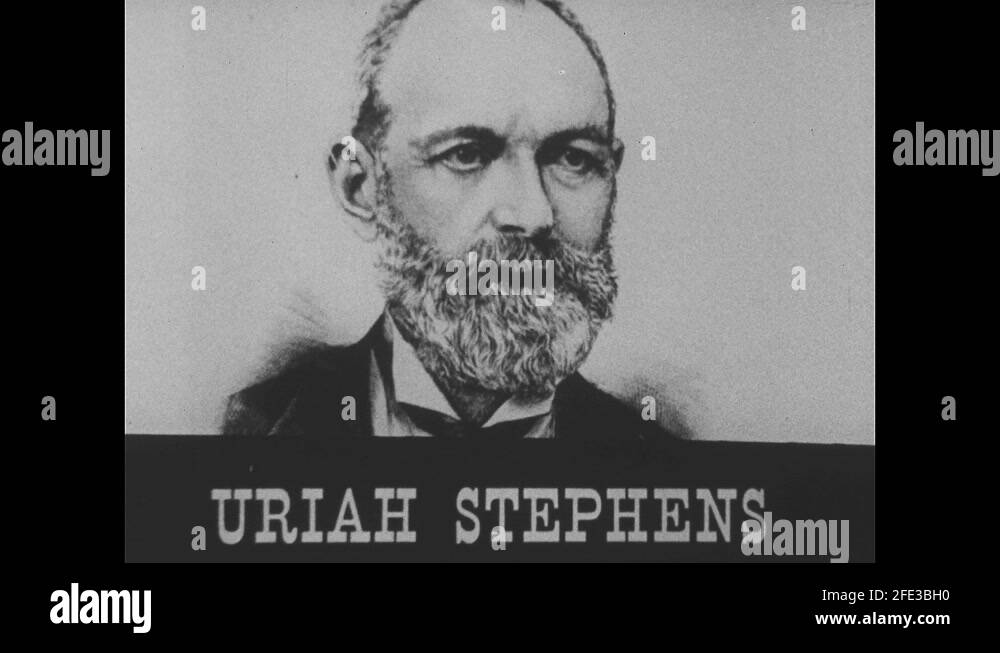 1960s: portraits of Knights of Labor founders Uriah Stephens & Terence ...