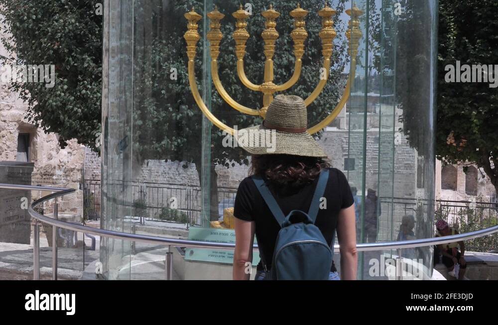 Golden menorah jewish quarter jerusalem Stock Videos & Footage - HD and ...