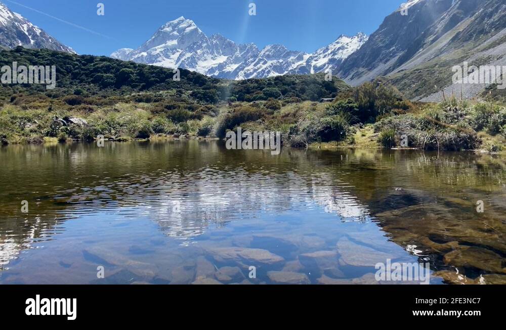 Mount cook peak reflection Stock Videos & Footage - HD and 4K Video ...