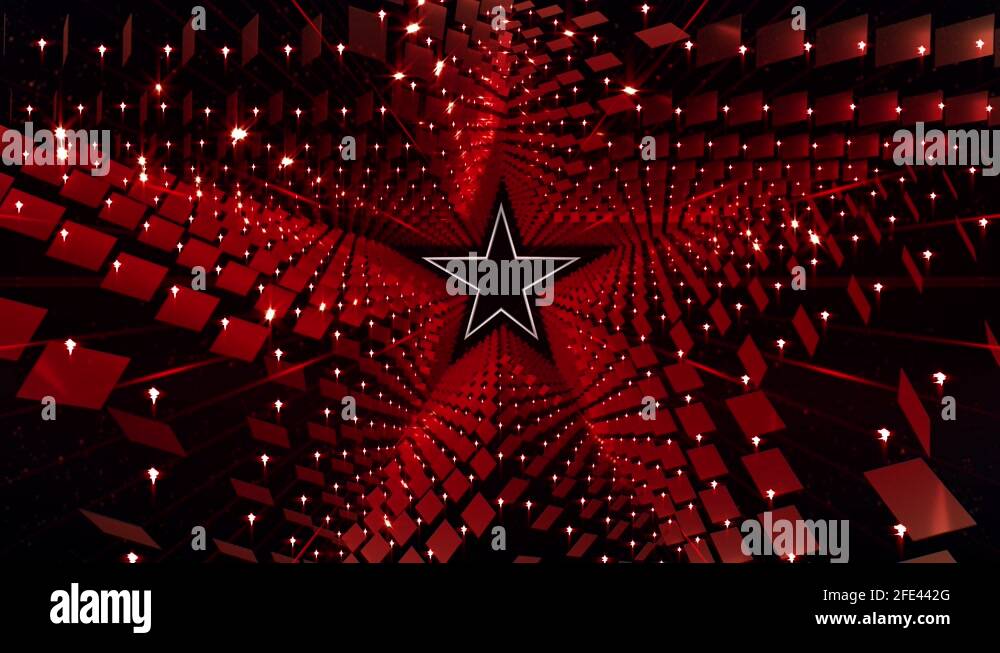 Red Magic star Background in Loop, stage video background for nightclub ...