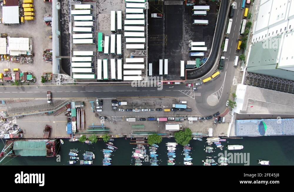 Hong Kong multilevel double decker Citybus depot and terminal in ...