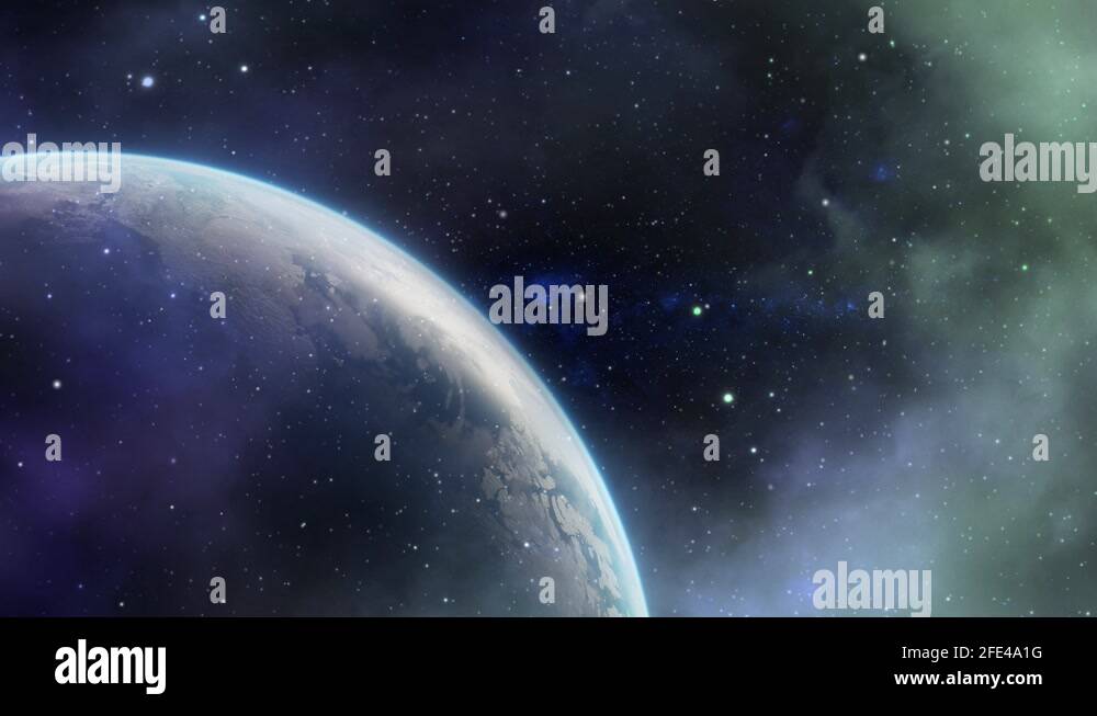 the surface of planet Earth from space in the universe Stock Video ...