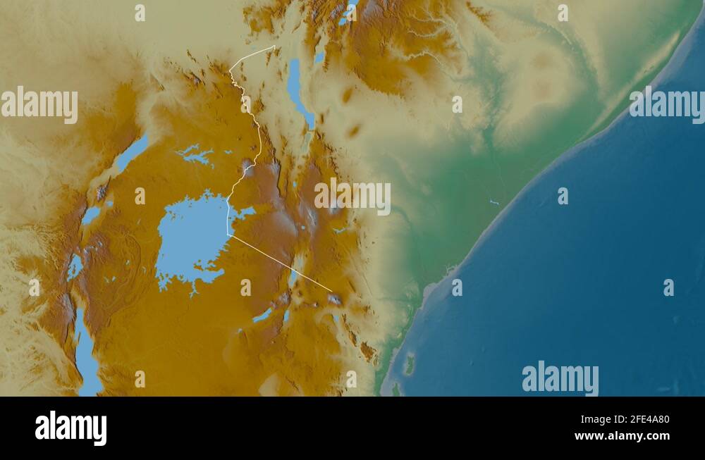 Elgeyo-Marakwet location. Kenya. Relief map - 1920x1080px Stock Video ...