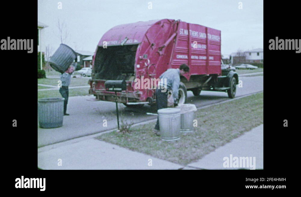 1970s: Garbage men load garbage into truck. Plumber fixes sink. Boy ...