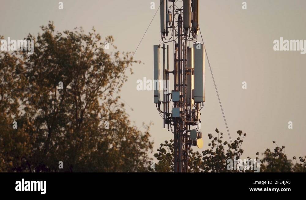 5g mobile telecommunications mast Stock Videos & Footage - HD and 4K ...