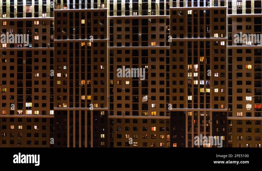 Lights in windows of high rise buildings Stock Videos & Footage - HD ...