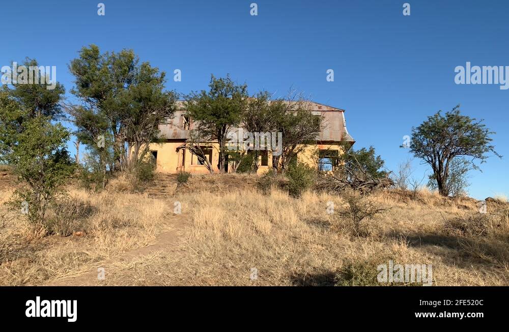 Summer day video of vintage abandoned mansion in Namibia Stock Video ...