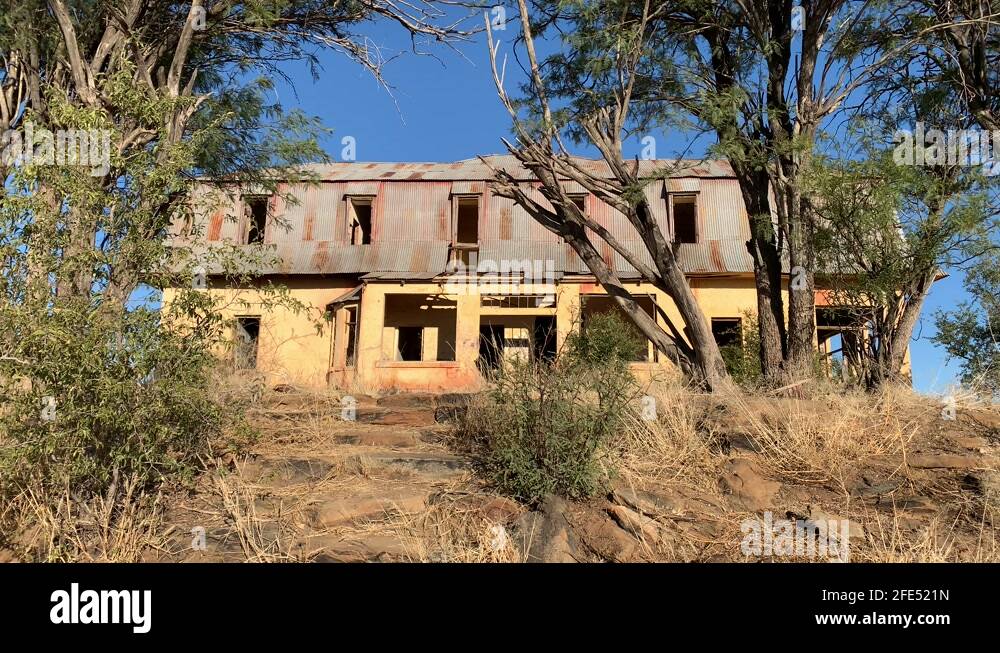 Summer day video of vintage abandoned mansion in Namibia Stock Video ...
