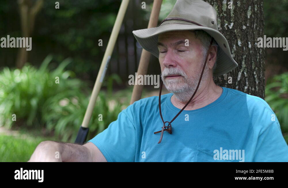 dehydrated man suffering from heat exhaustion Stock Video Footage - Alamy