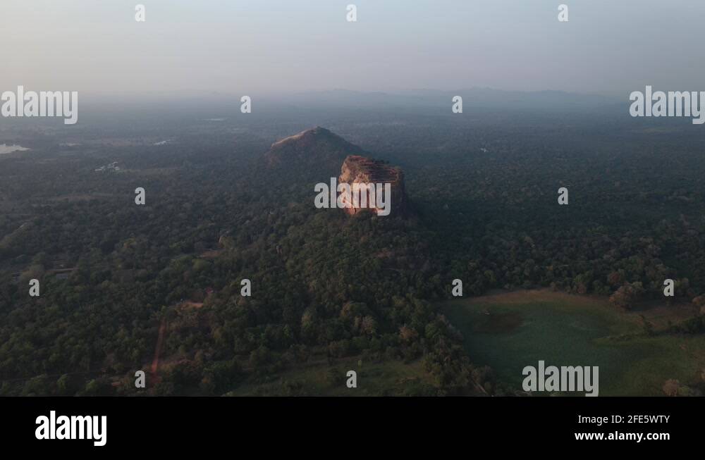 Sigiriya Lion Rock Fortress. Sri Lanka. Aerial View of Ancient Landmark ...