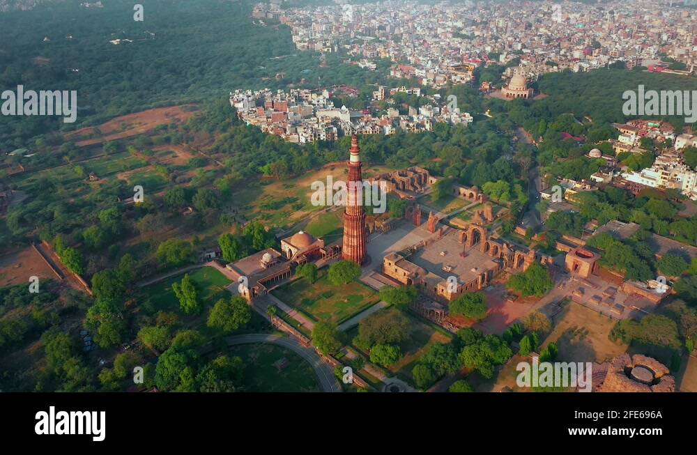 Qutub minar archaeological site Stock Videos & Footage - HD and 4K ...